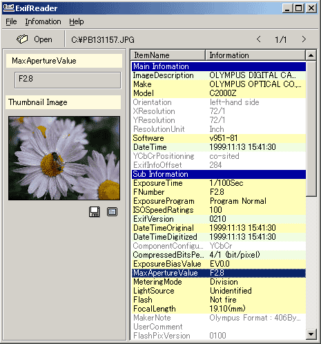 Exif Reader v3.00 - Free Download - OlderGeeks.com Freeware Downloads