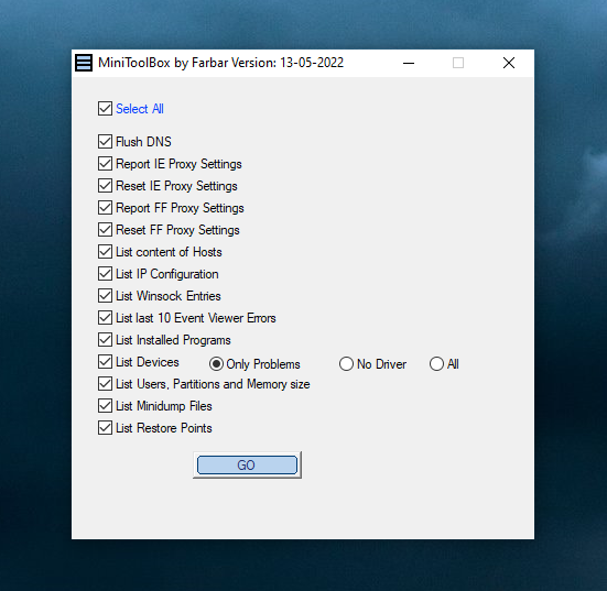 Viewing Farbar MiniToolBox v13.5.2022.0 - OlderGeeks.com Freeware Downloads