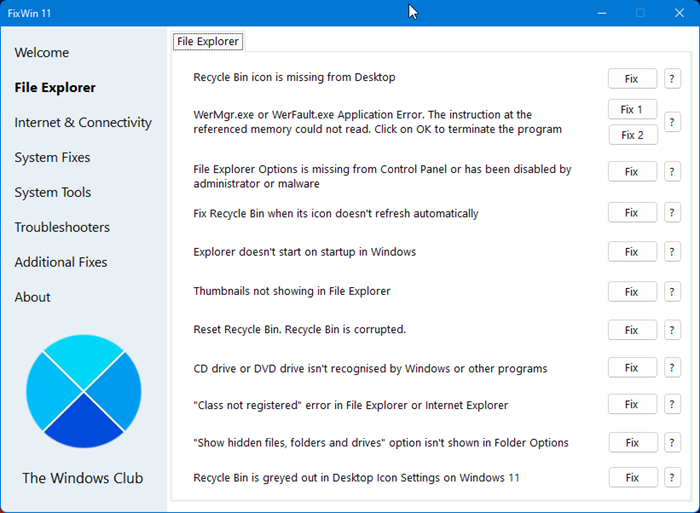 FixWin 11 v11.2.0.0 - Free Download - OlderGeeks.com Freeware Downloads