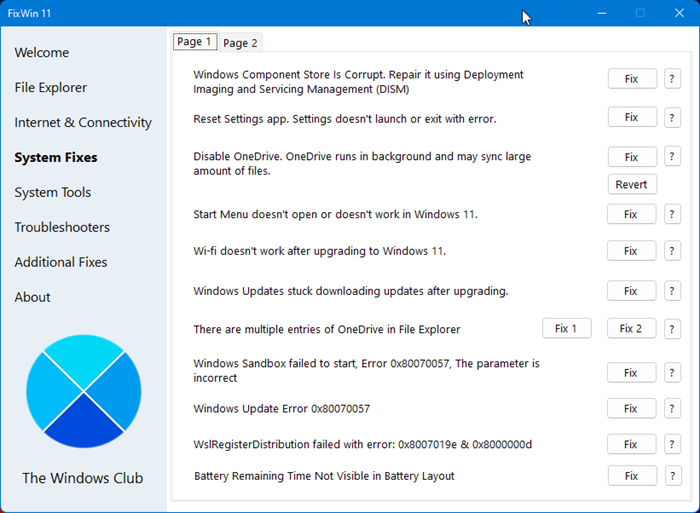 FixWin 11 v11.2.0.0 - Free Download - OlderGeeks.com Freeware Downloads