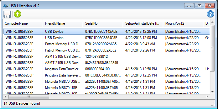 USB Historian 1.3 - Free Download - OlderGeeks.com Freeware Downloads
