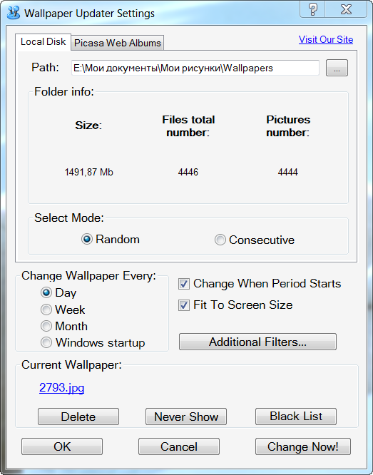 Wallpaper Updater v2.6 - Free Download - OlderGeeks.com Freeware Downloads